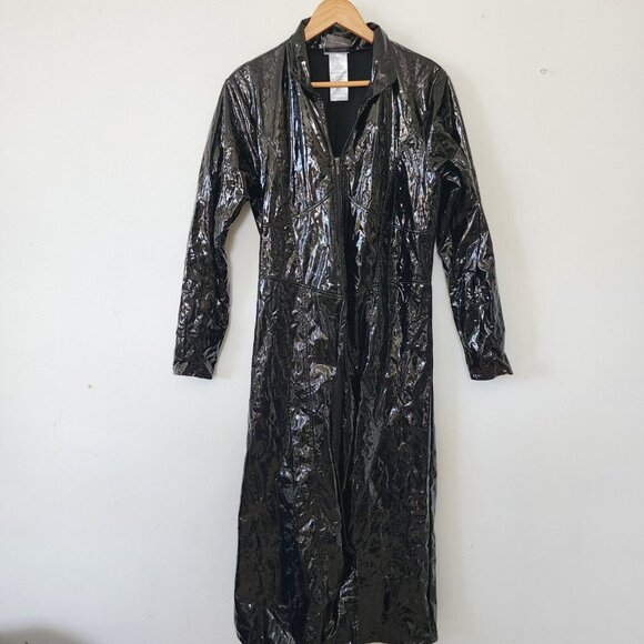 Matix | Dresses | Y2k Matrix Reloaded Womens Xl Shiny Trench Coat ...